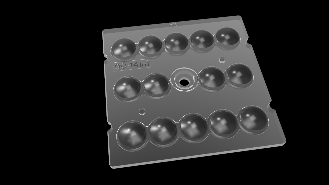 14 in 1 PMMA-Optik für LED-Beleuchtung, Linsen-Reihe 90 Grad-LED für ...